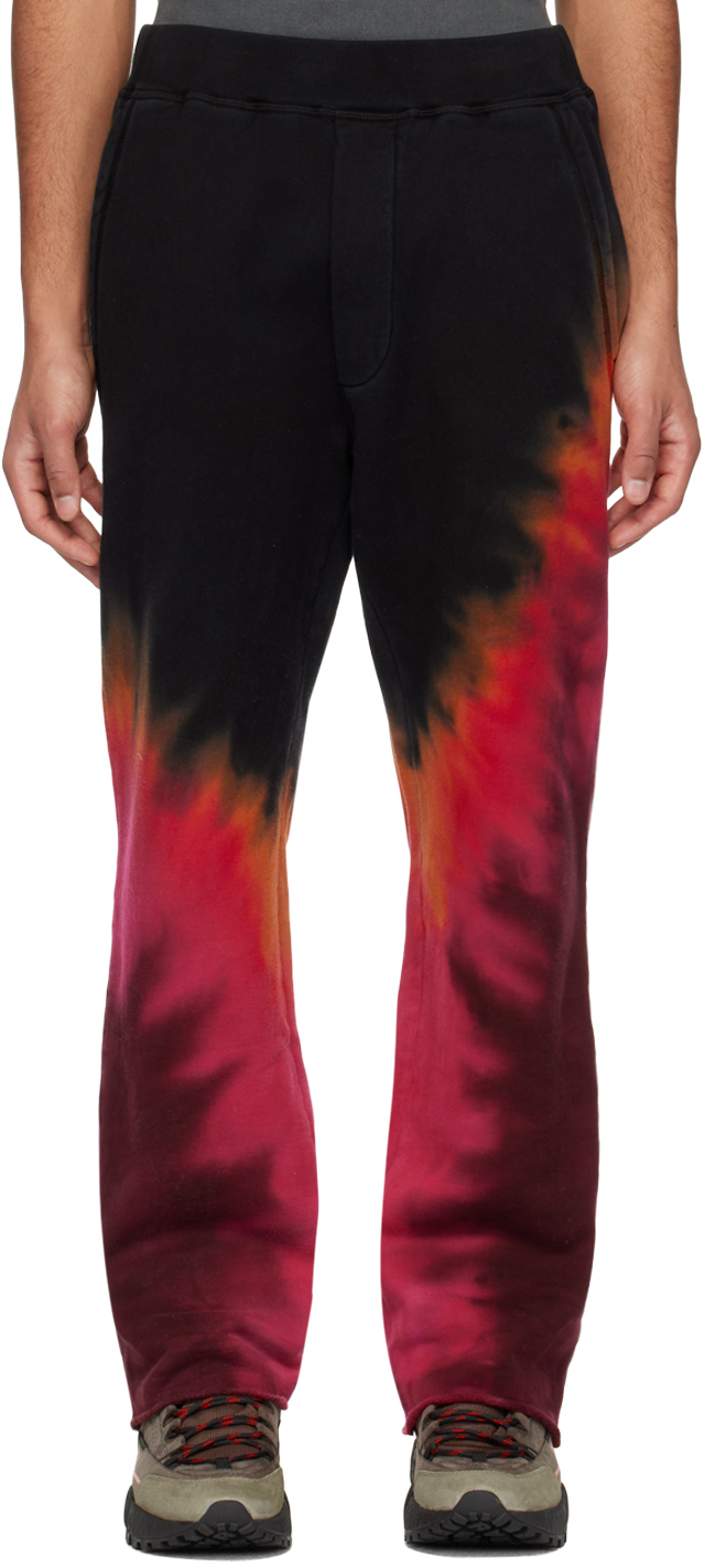Dsquared2 Black Tie-Dye Lounge Pants Dsquared2