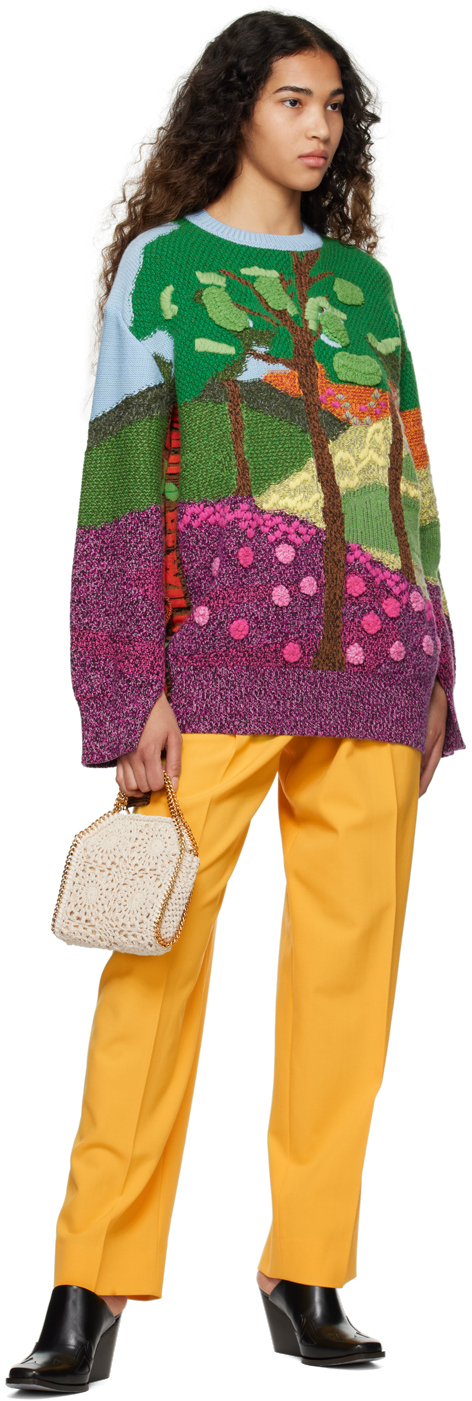 Stella McCartney Blue & Purple Tree Of Life Sweater Stella McCartney