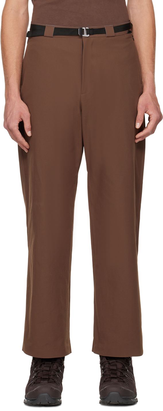 ROA Brown Cinch Strap Trousers ROA