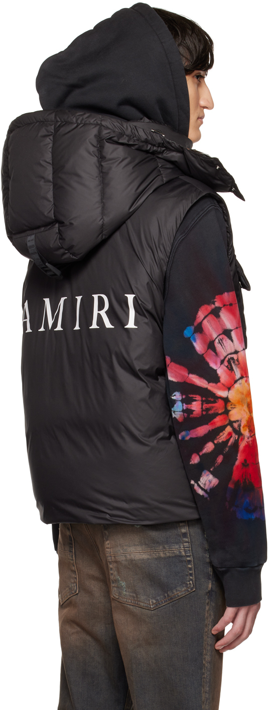 AMIRI Black Hooded Down Vest Amiri