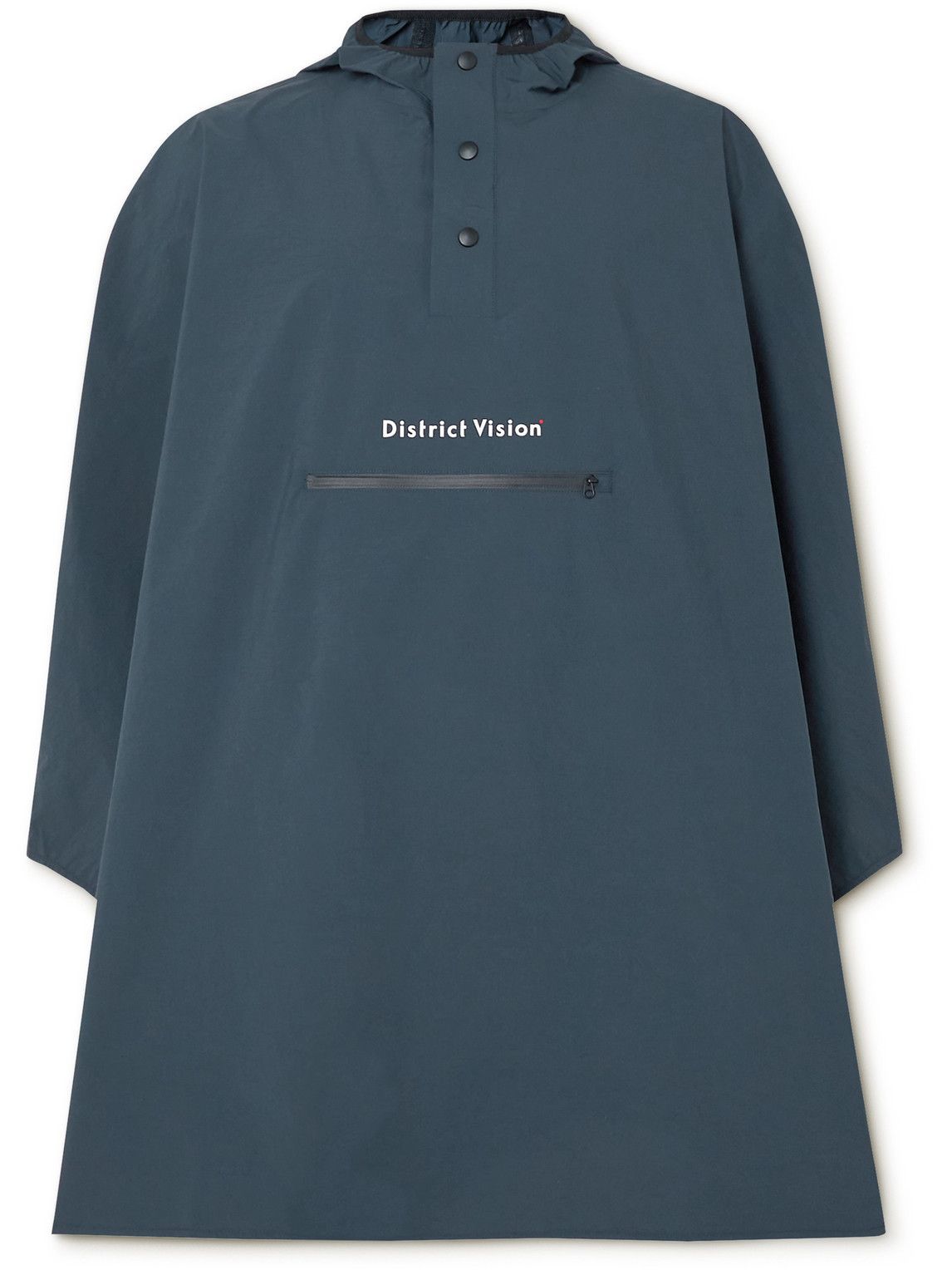 DISTRICT VISION - Andy Logo-Print Shell Hooded Poncho District Vision