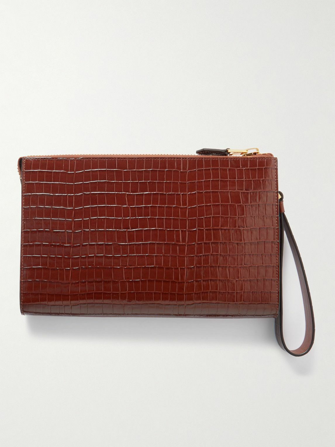 TOM FORD - Croc-Effect Leather Pouch TOM FORD
