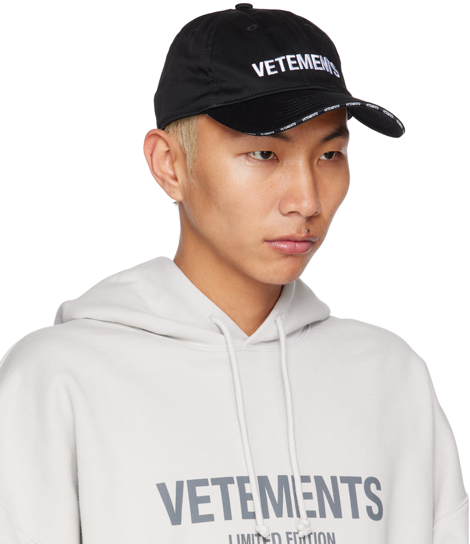 VETEMENTS Black Iconic Logo Cap Vetements