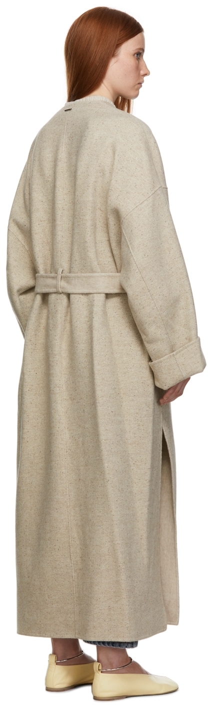 System Reversible Beige Wool Coat System