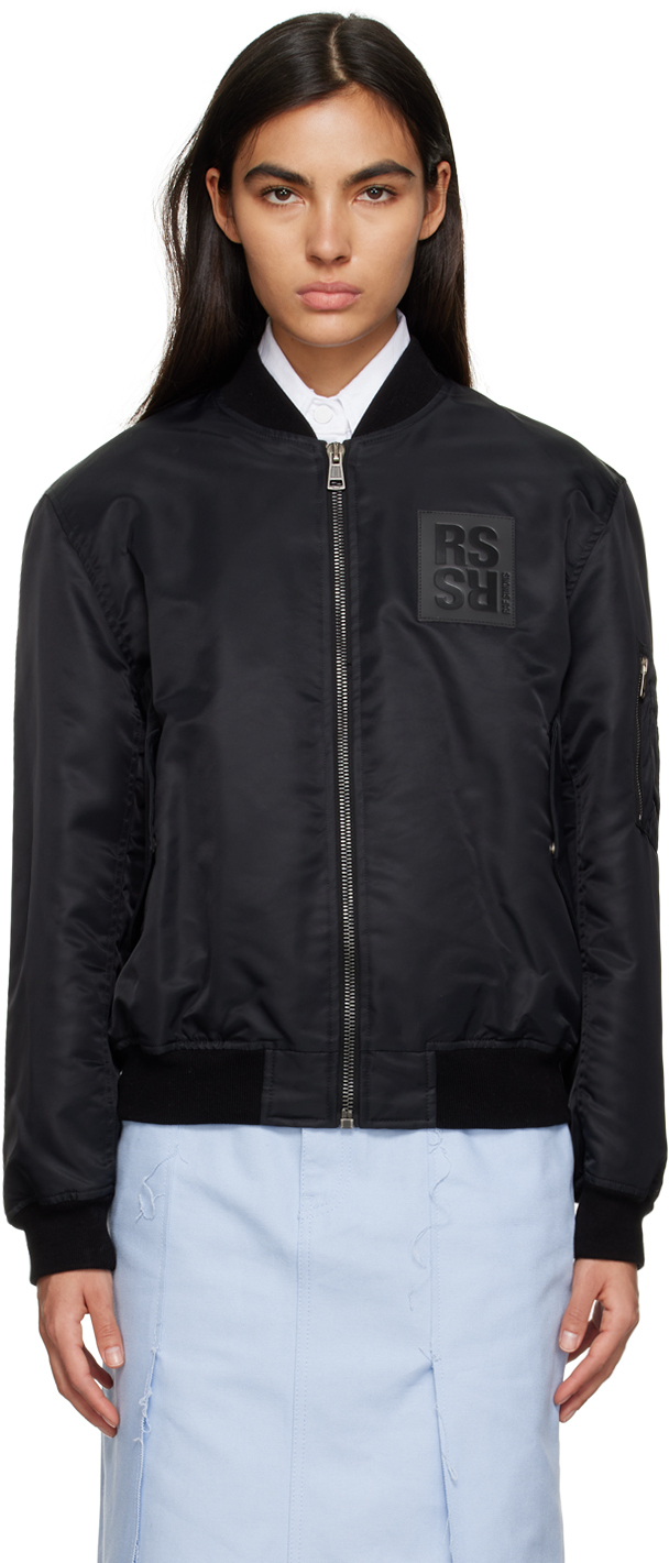 Raf Simons Black Patch Bomber Jacket Raf Simons