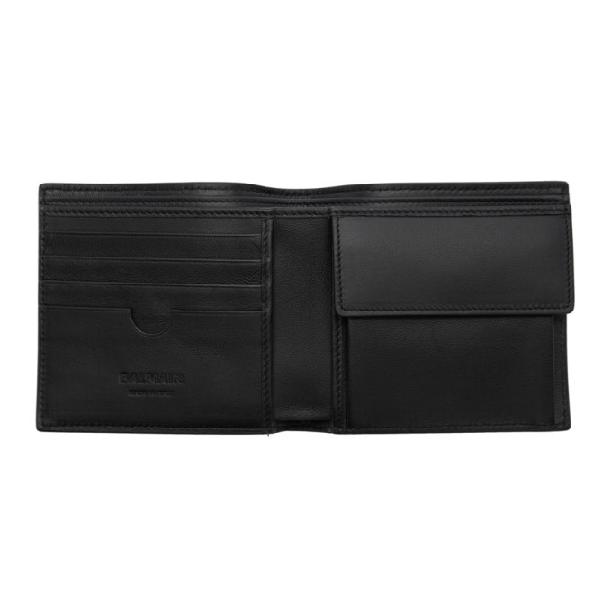 Balmain Black Monogram Bifold Wallet Balmain