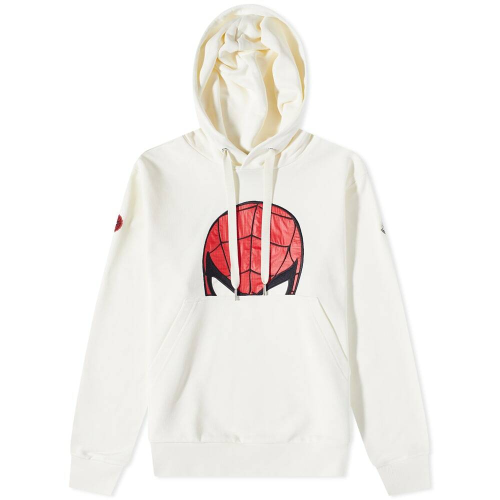 Moncler x Spiderman Popover Hoody in White Moncler