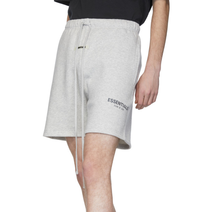 Essentials Grey Fleece Shorts Essentials