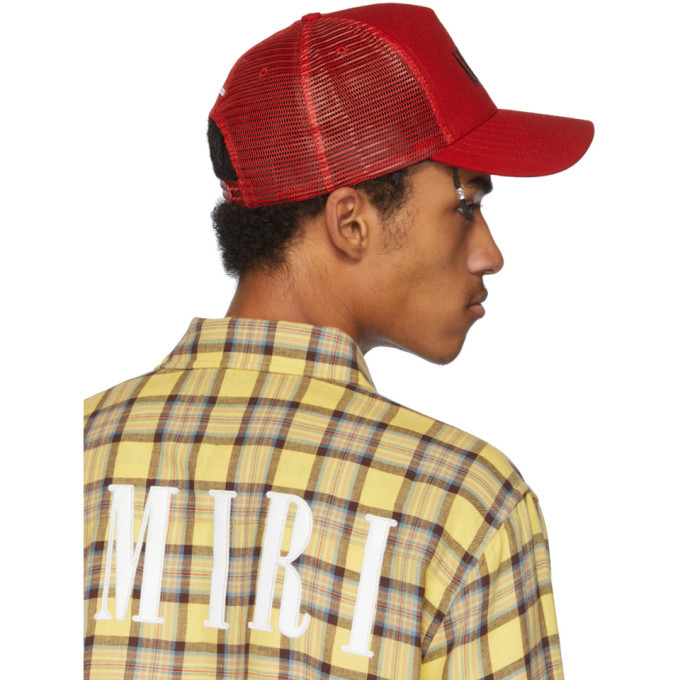 Amiri Red Logo Trucker Cap Amiri