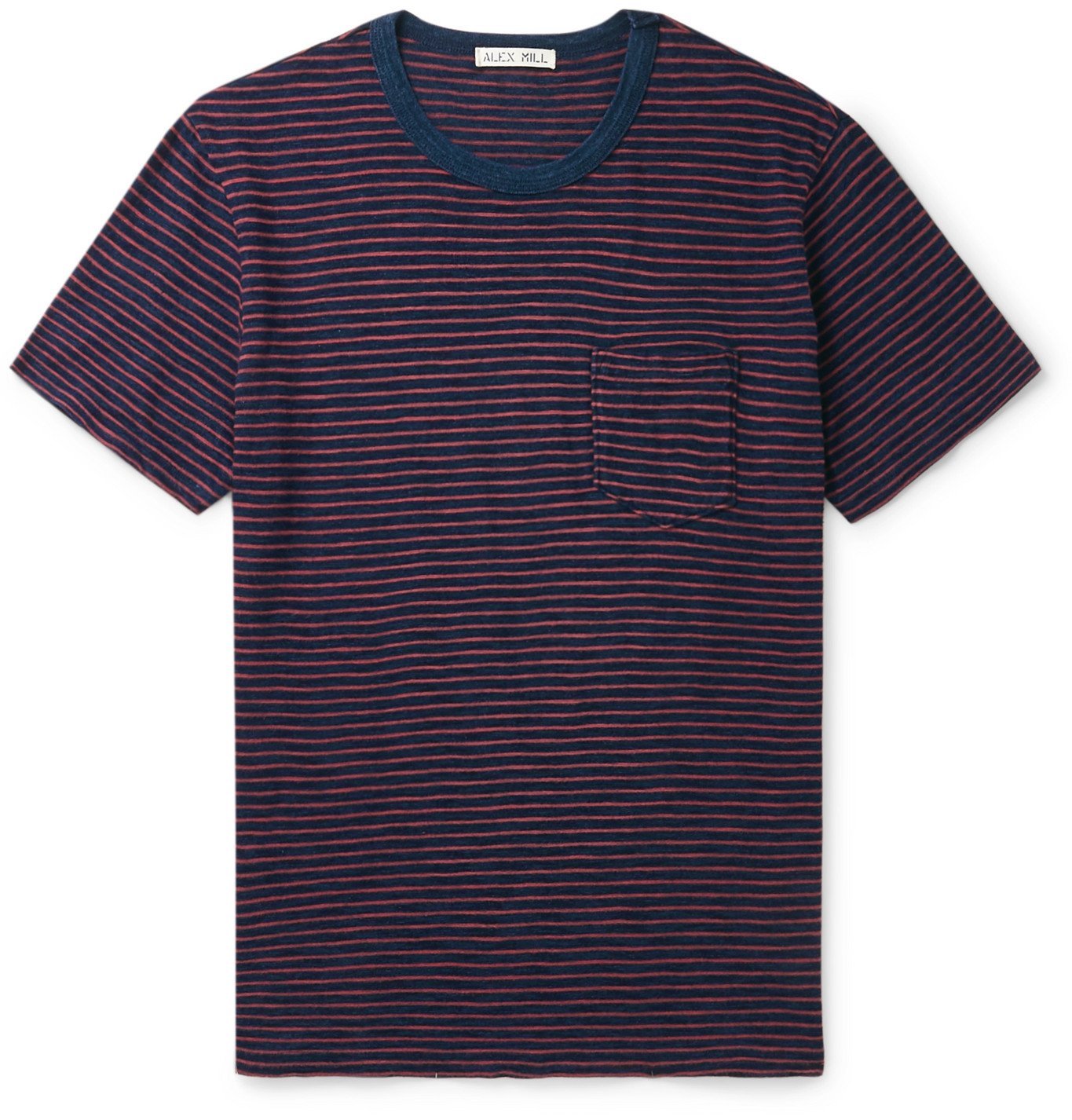Alex Mill - Striped Slub Cotton-Jersey T-Shirt - Red Alex Mill