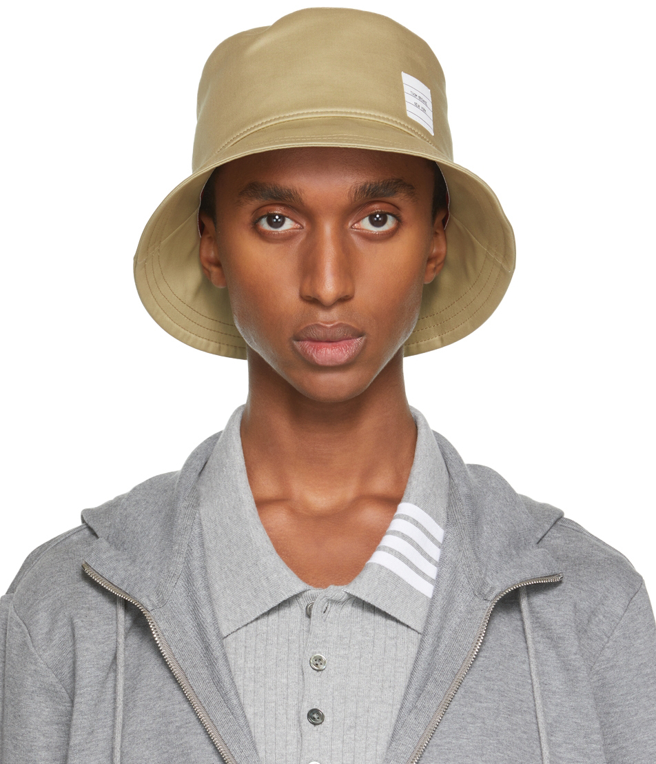 Thom Browne Beige Mackintosh Classic Bucket Hat Thom Browne