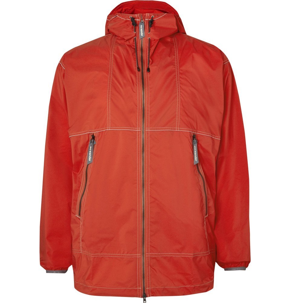 And Wander - Pertex Shell Hooded Jacket - Orange and Wander