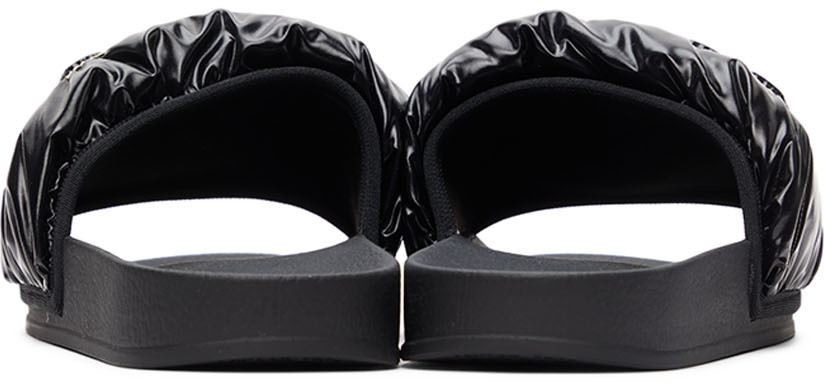 Marni Black Padded Logo Slides Marni