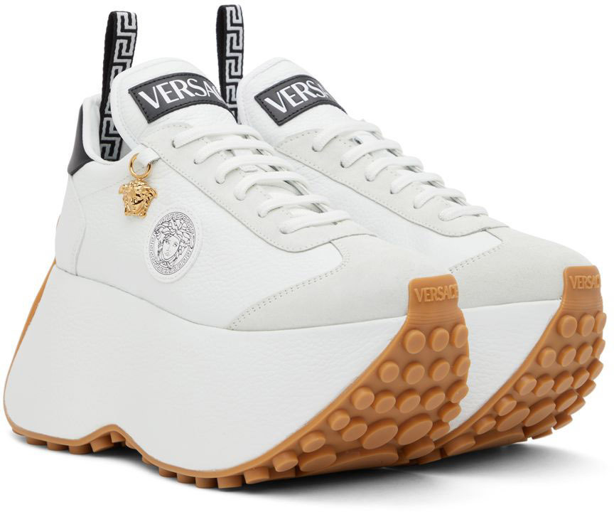 Versace White Triplatform Sneakers Versace