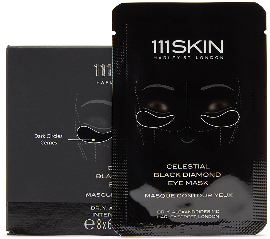 111 Skin Eight-Pack Celestial Black Diamond Eye Masks – Fragrance-Free ...