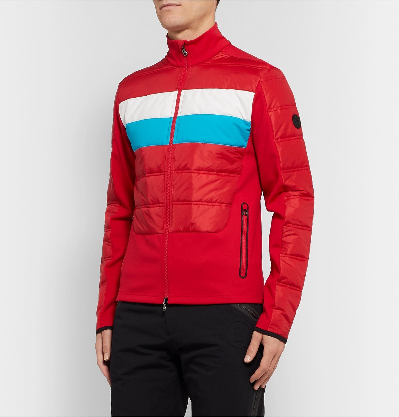 Bogner - Colour-Block Quilted Ski Jacket - Red Bogner