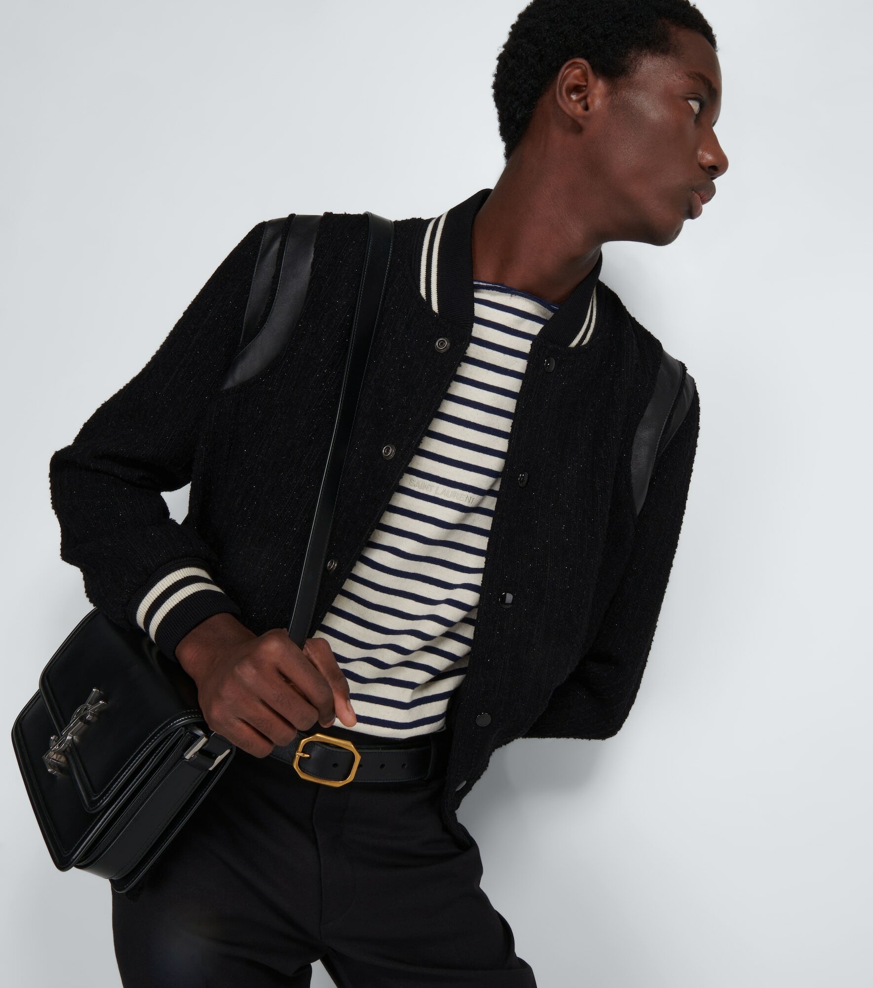 Saint Laurent - Teddy wool-blend varsity jacket Saint Laurent