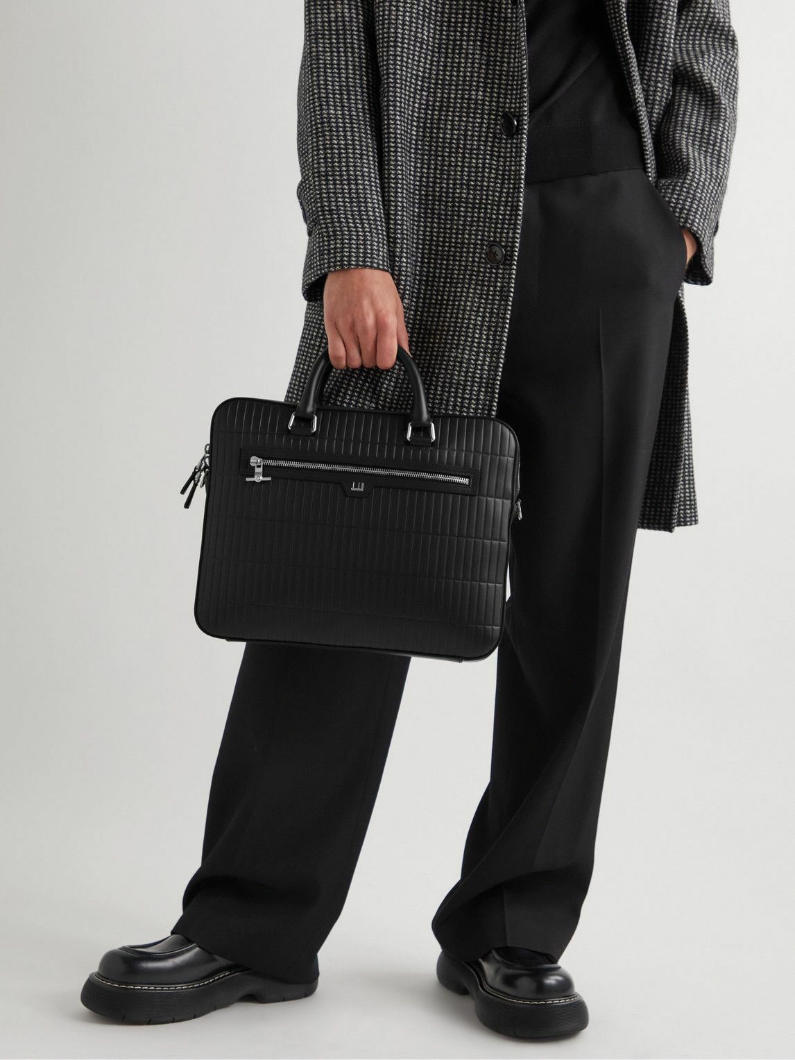 Dunhill - Rollagas Debossed Leather Briefcase Dunhill