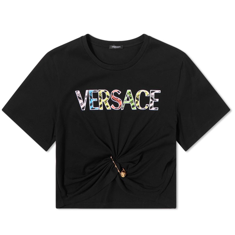 Versace Logo Cropped Tee Versace