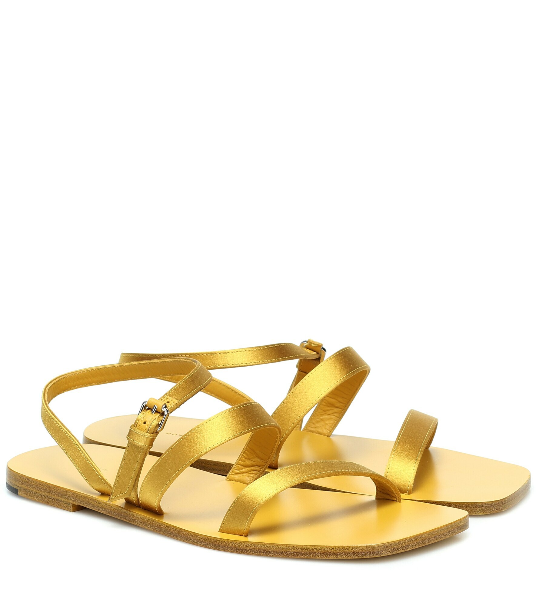 The Row - Flat Wedge satin sandals The Row