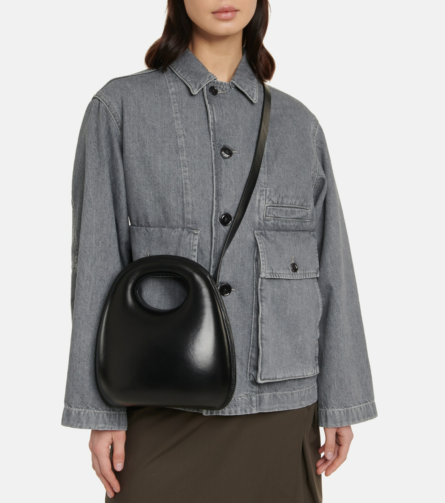Lemaire - Egg leather shoulder bag Lemaire