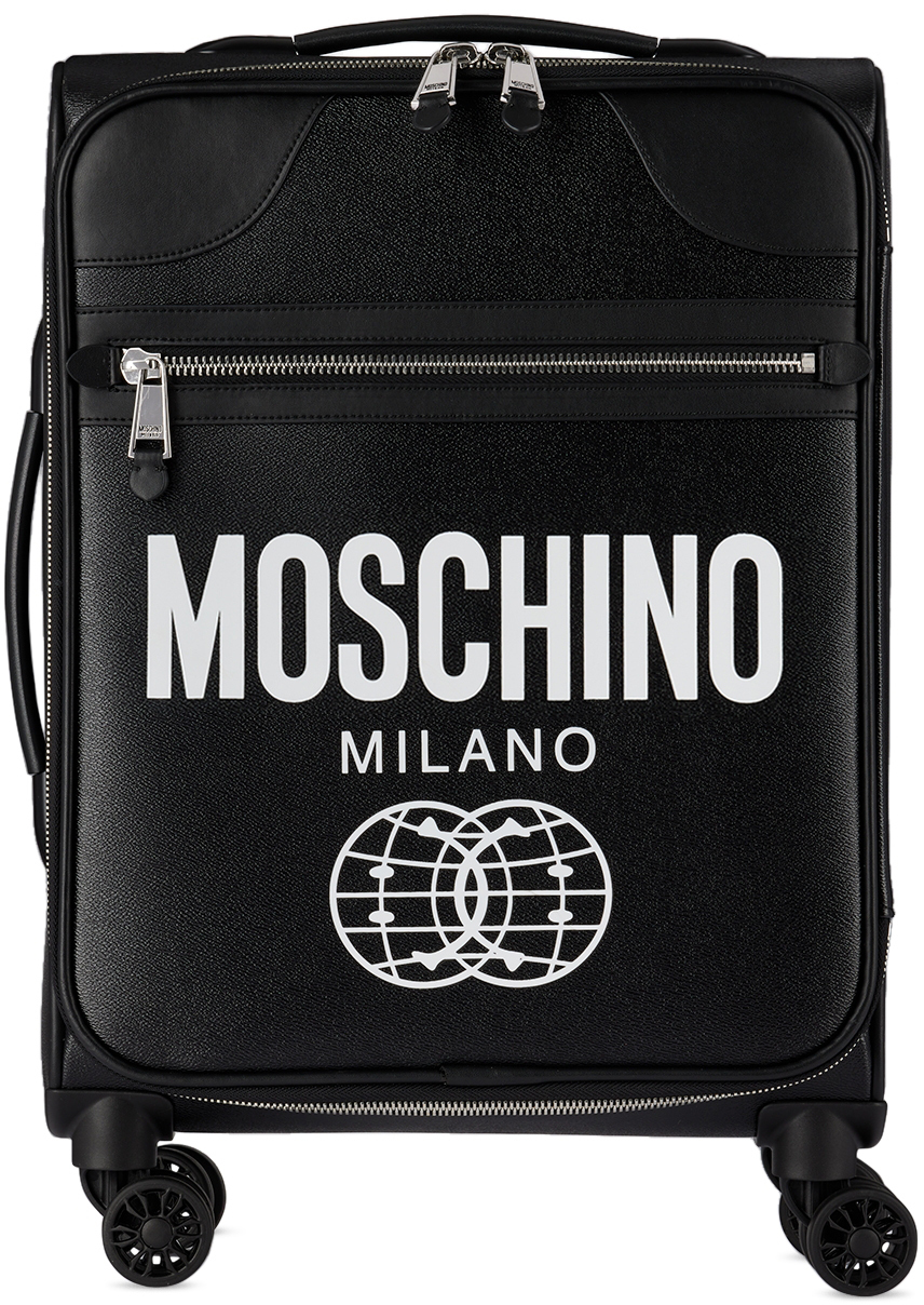 Moschino Blue Double Smiley Suitcase Moschino