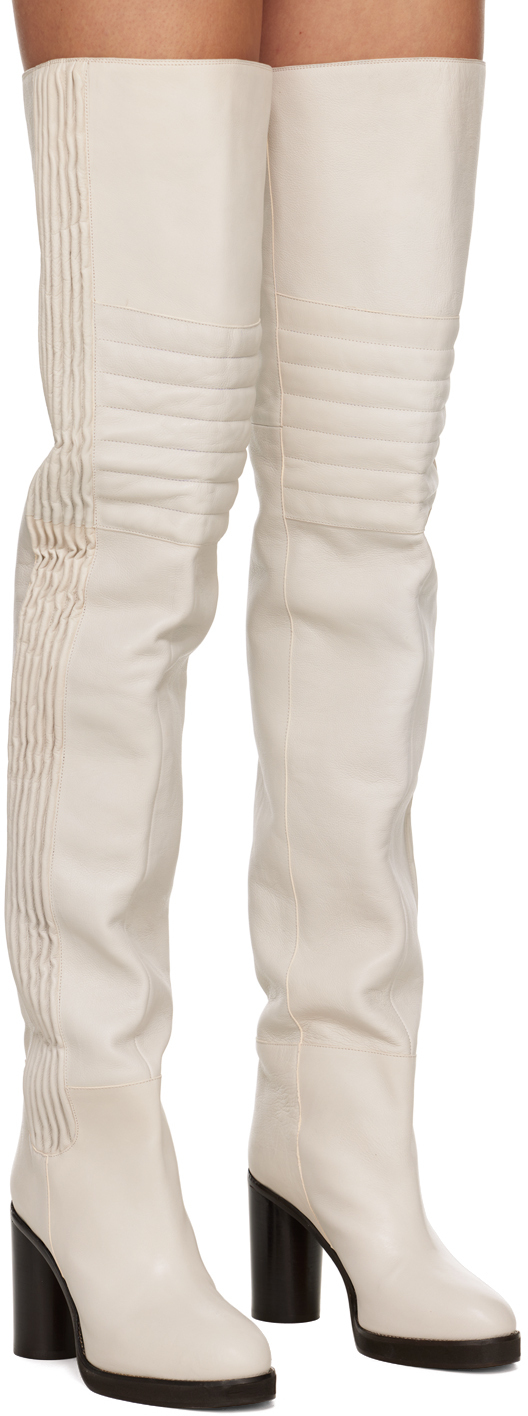 Isabel Marant White Laelle Boots Isabel Marant