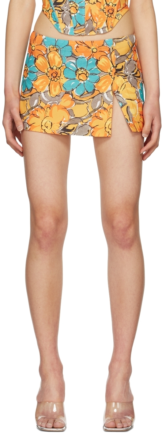 Miaou Orange Micro Mini Skirt Miaou