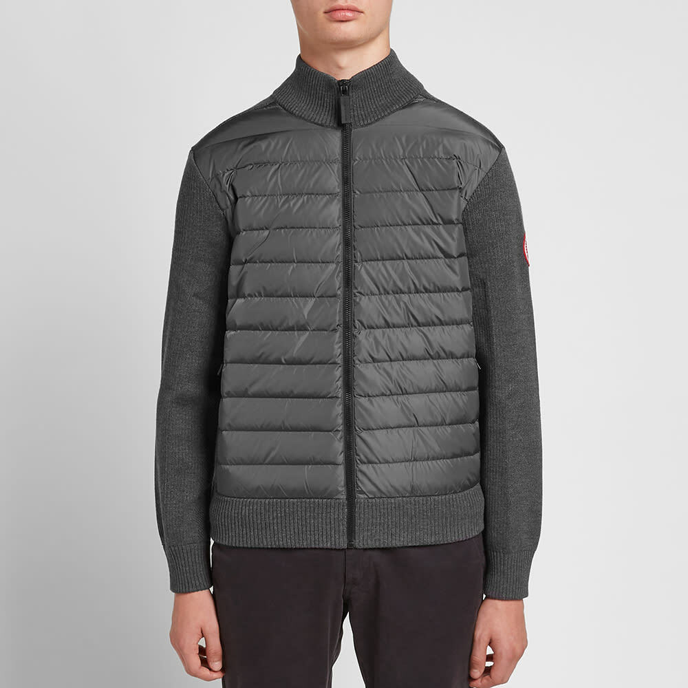 Canada Goose Men's Hybridge Knit Jacket in Iron Grey Canada Goose