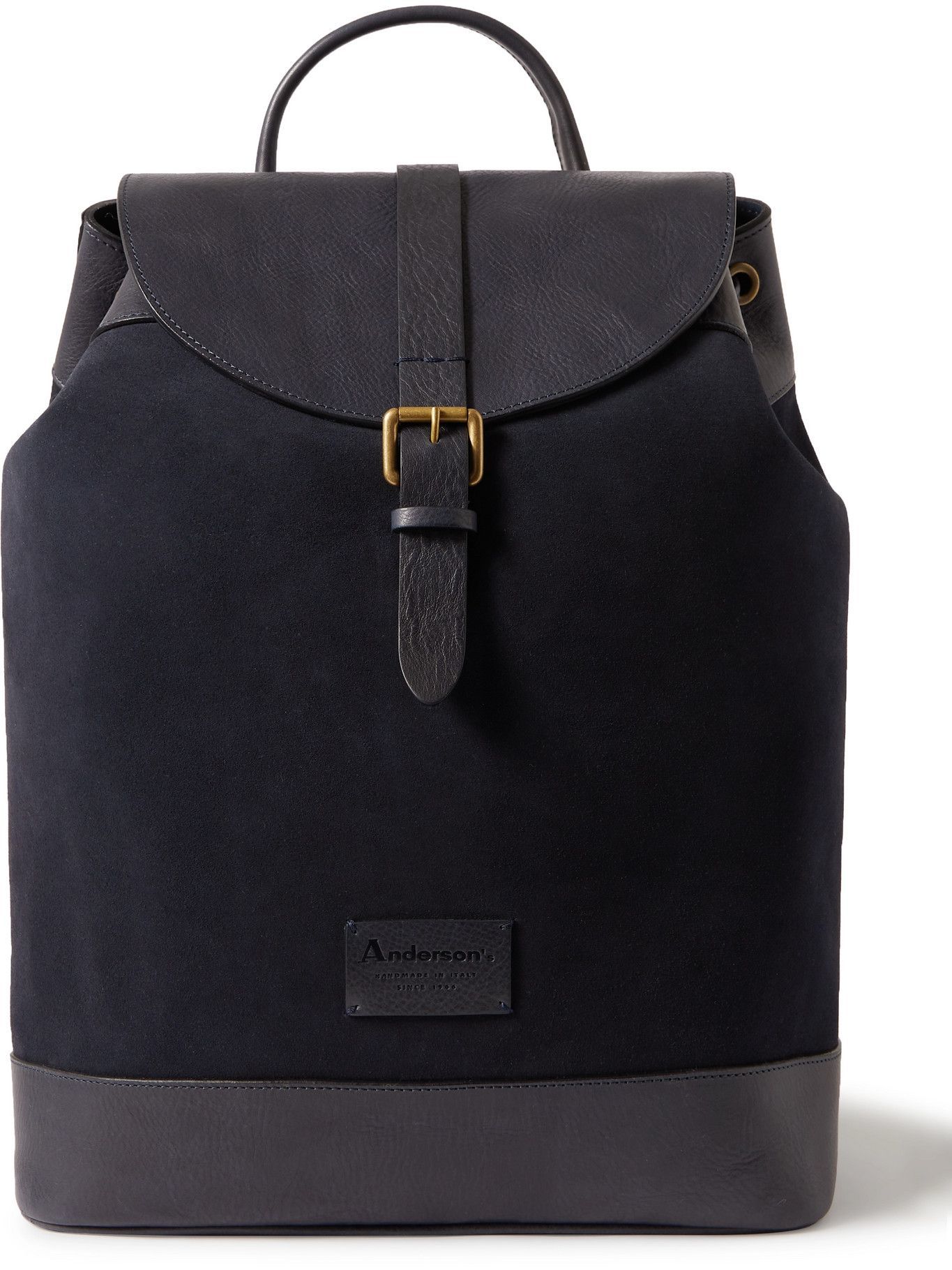 ANDERSON'S - Suede and Full-Grain Leather Backpack Anderson's