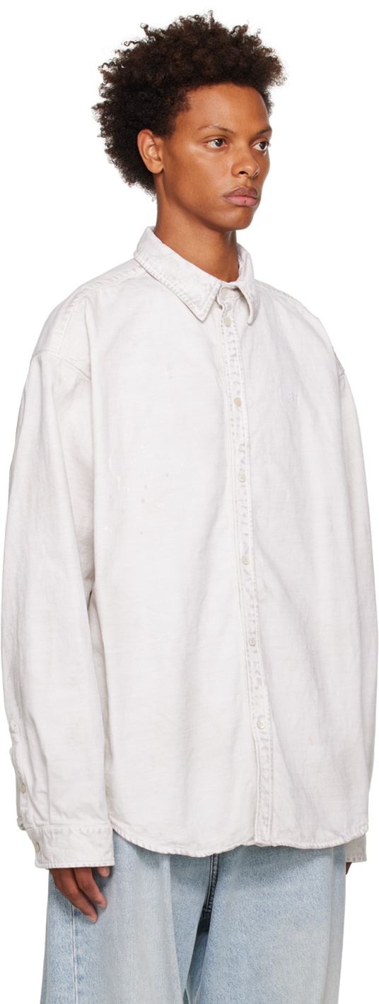 Balenciaga Beige Paint Splatter Shirt Balenciaga