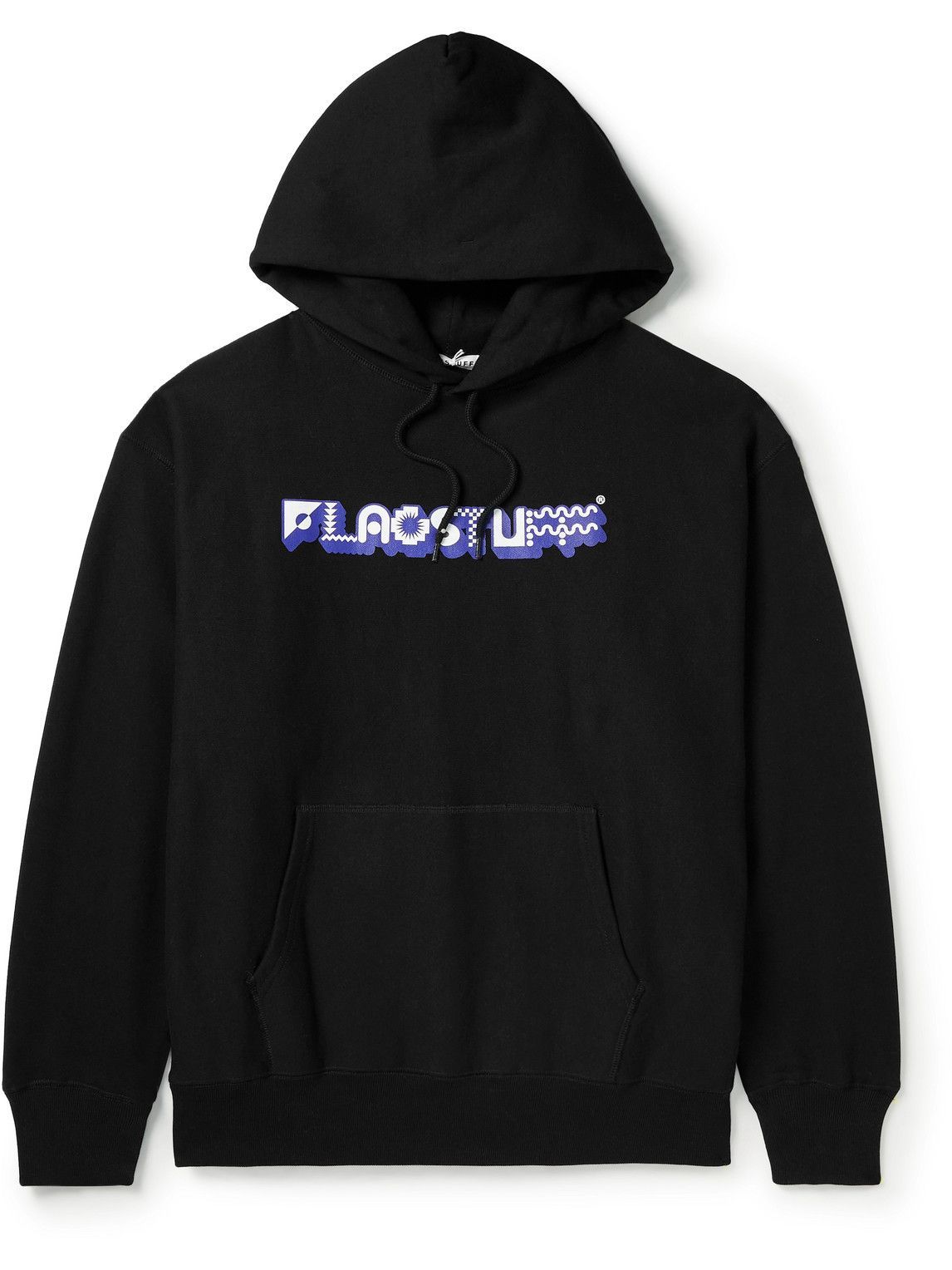 Flagstuff - Ed Davis Printed Cotton-Jersey Hoodie - Black Flagstuff