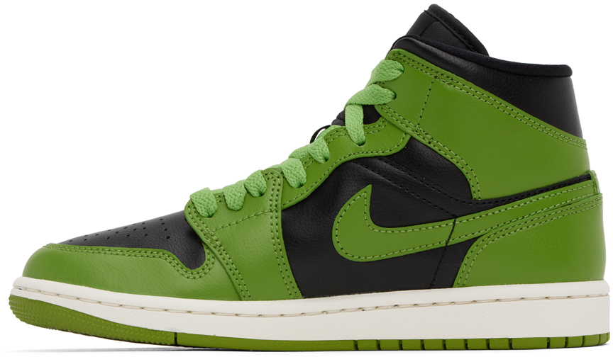 Nike Jordan Green & Black Air Jordan 1 Mid Sneakers Nike Jordan Brand