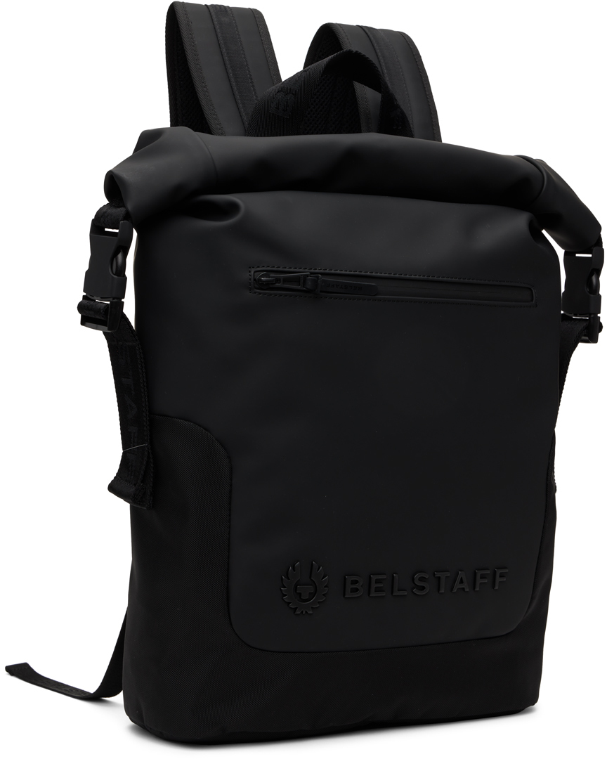 Belstaff Black Rolltop Backpack Belstaff