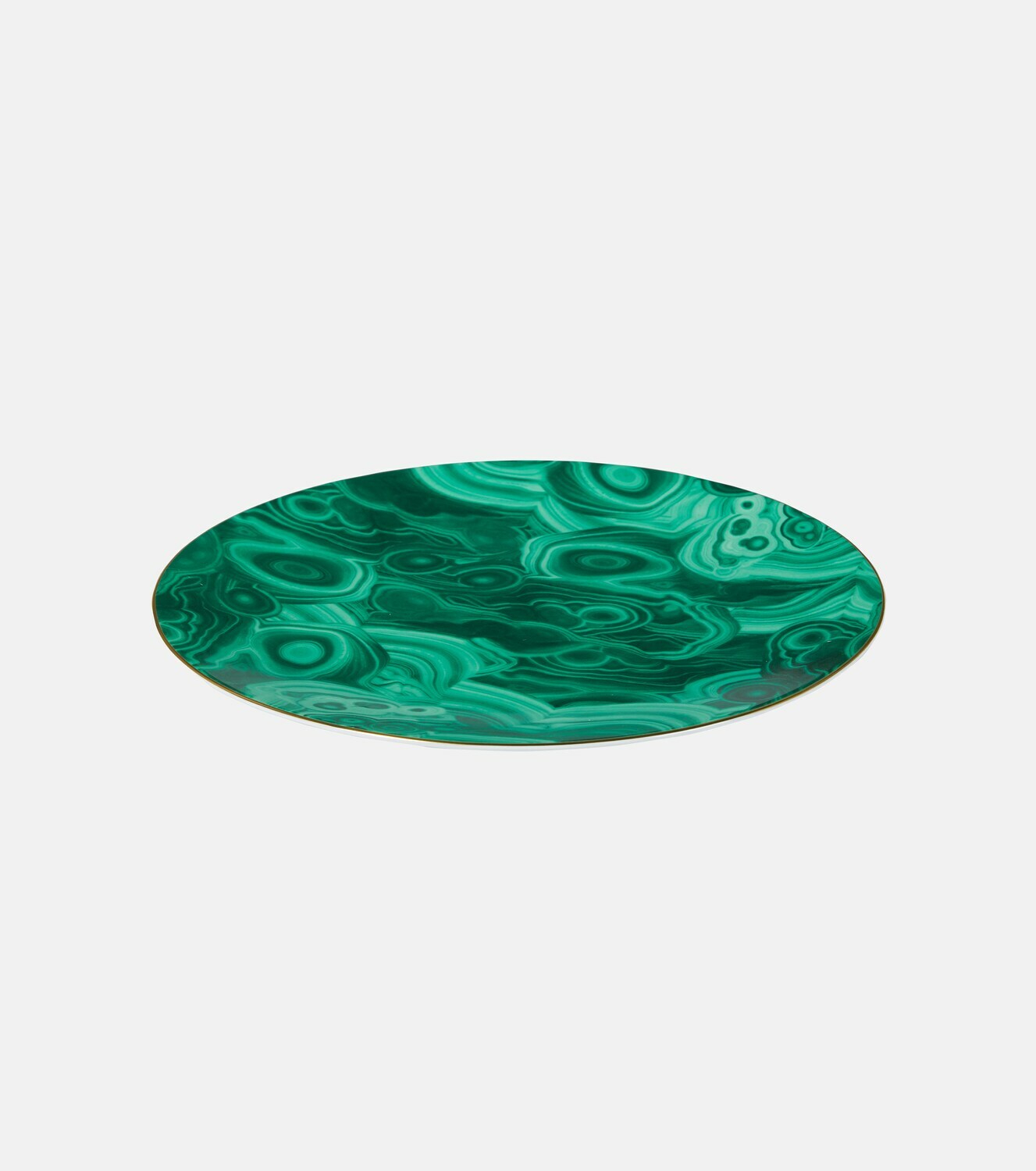 L'Objet - Malachite charger plate L'Objet