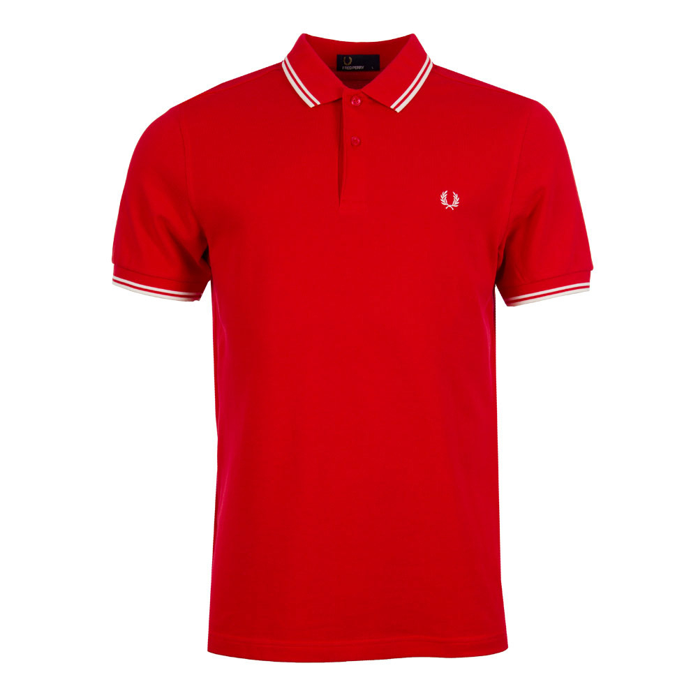 Twin Tip Polo Shirt - Red Fred Perry