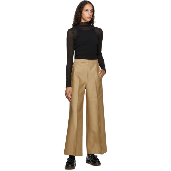 LVIR Black Sheer Wrinkle Turtleneck LVIR