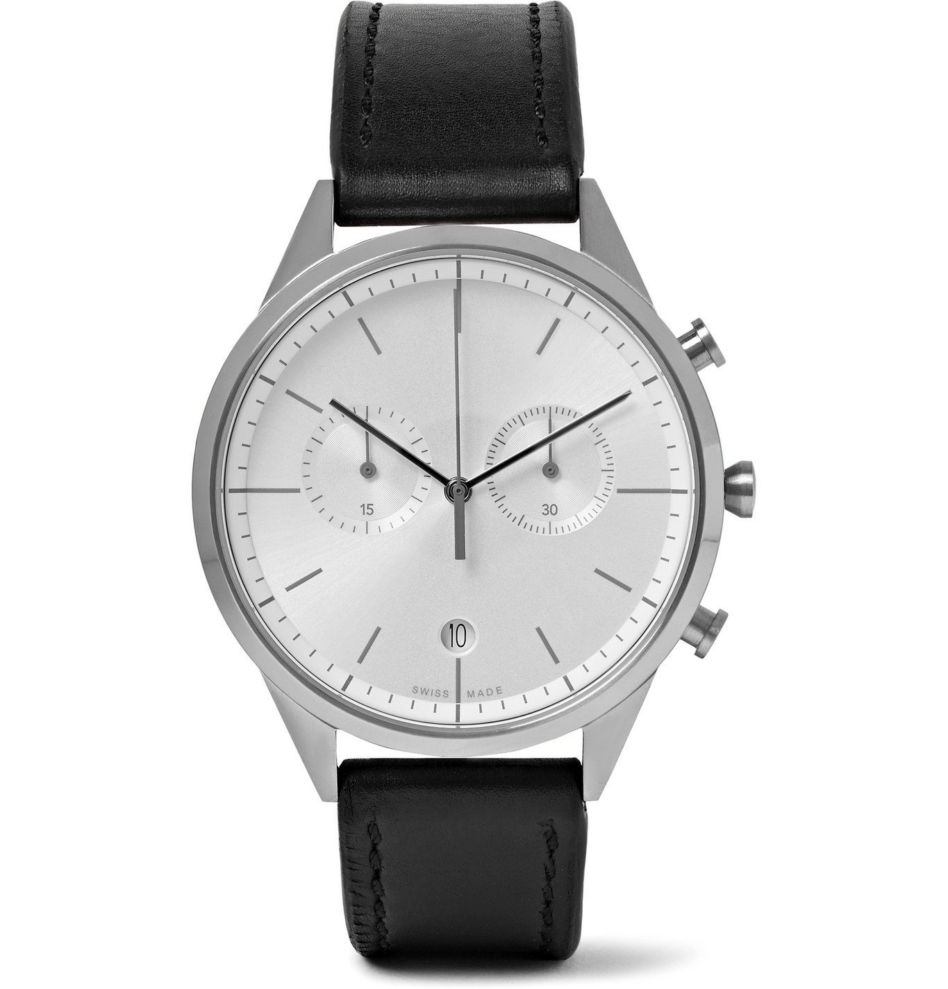 Uniform Wares - C39 Stainless Steel and Leather Watch - Silver Uniform ...
