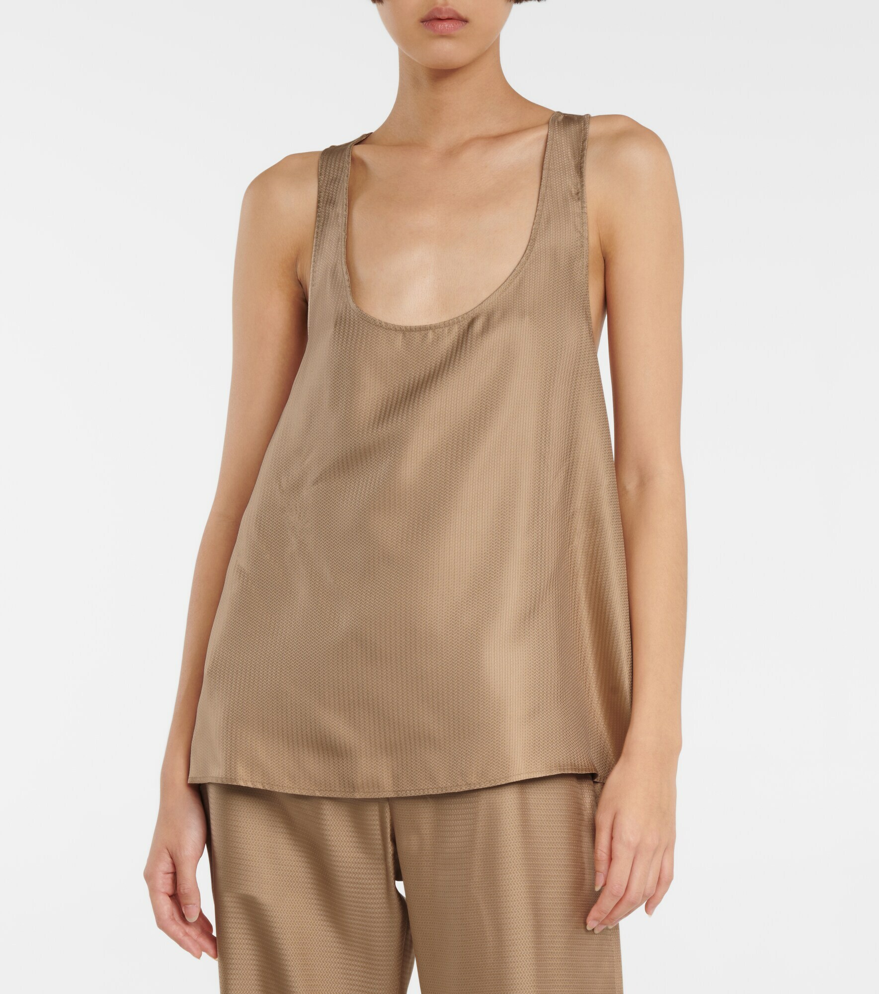 Gabriela Hearst - Jeff silk herringbone tank top Gabriela Hearst