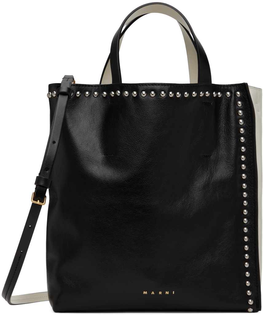 Marni Black & White Small North South Tote Marni