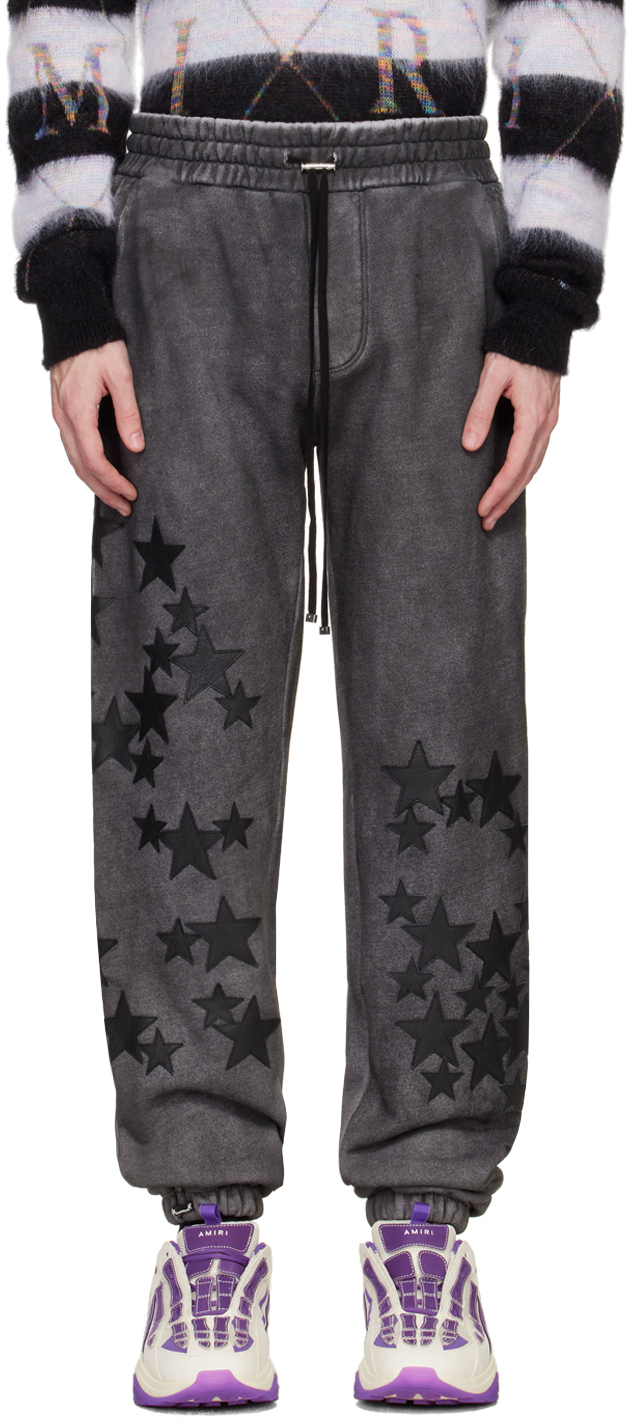 AMIRI Black Pigment Spray Star Lounge Pants Amiri