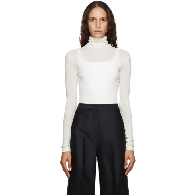 LVIR Off-White Tencel Wool Turtleneck LVIR
