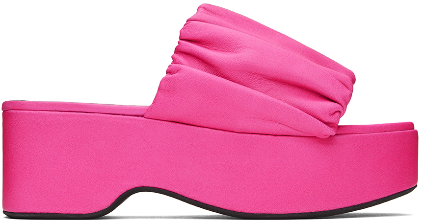Staud Pink Nina Platform Sandals Staud