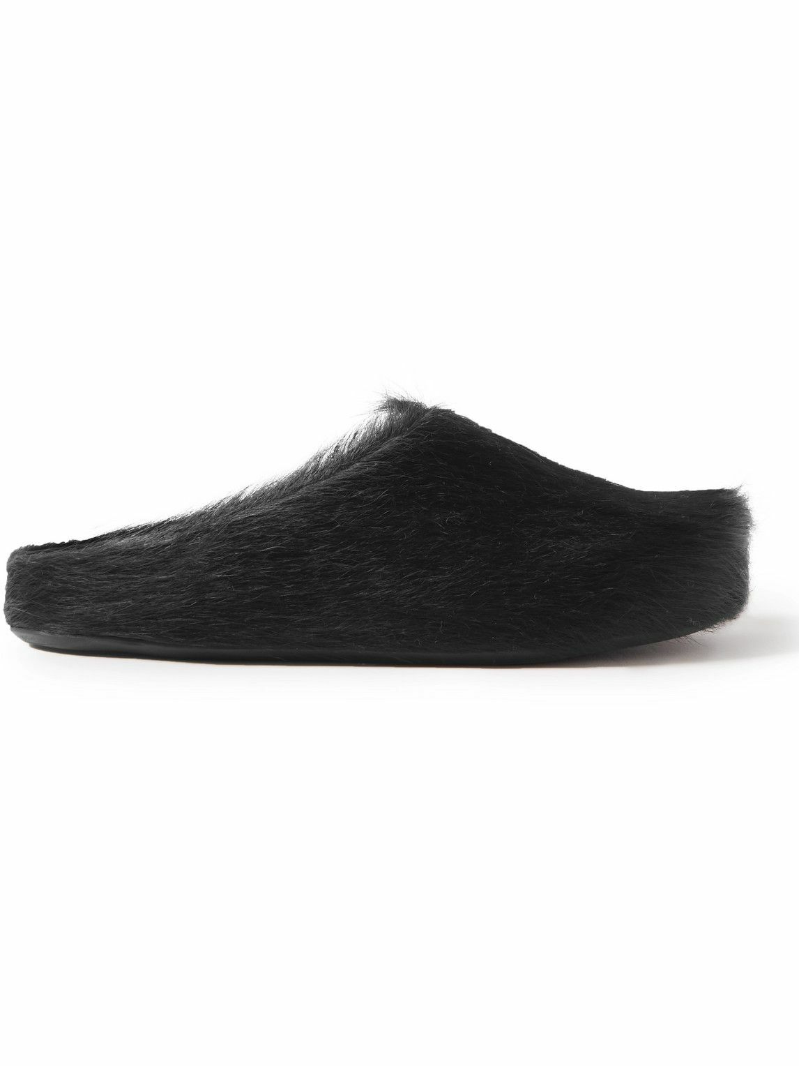 Marni - Fussbett Calf Hair Slippers - Black Marni