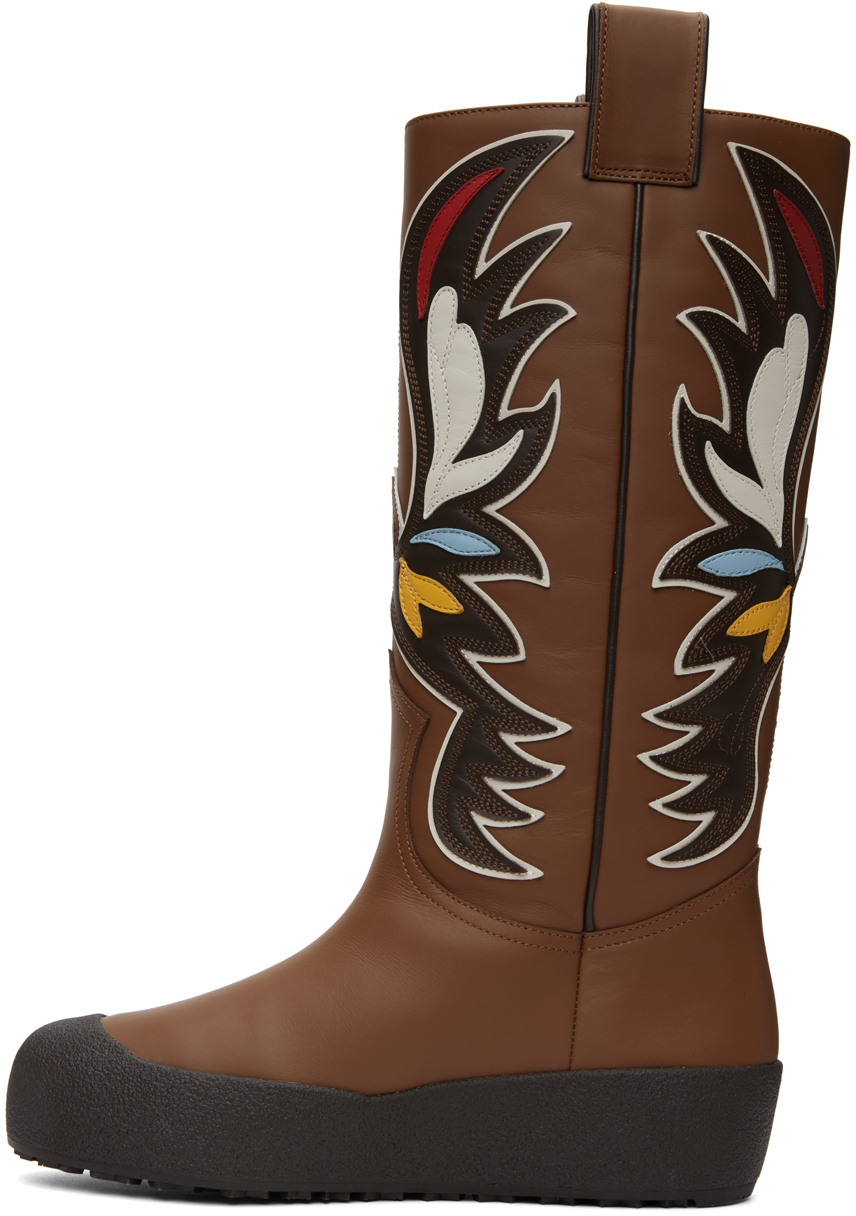 Bally Brown Bally Curling Chambery Combat Boots Bally