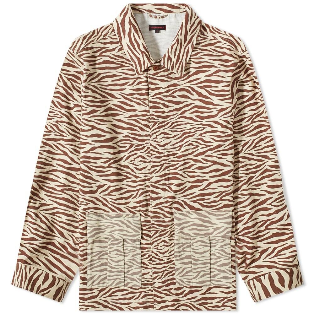 CLOT Zebra Army Jacket in Brown CLOT