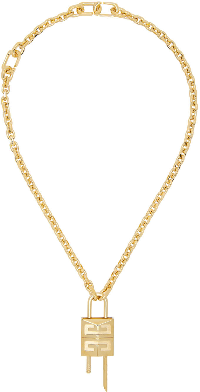 Givenchy Gold Lock Necklace Givenchy
