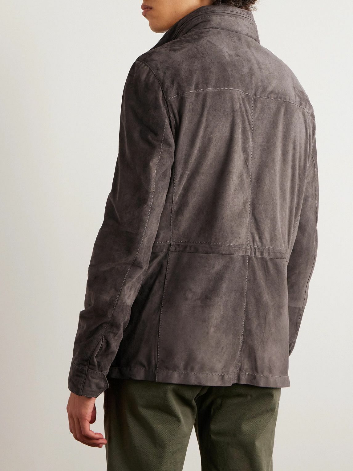 Thom Sweeney - Suede Field Jacket - Brown Thom Sweeney