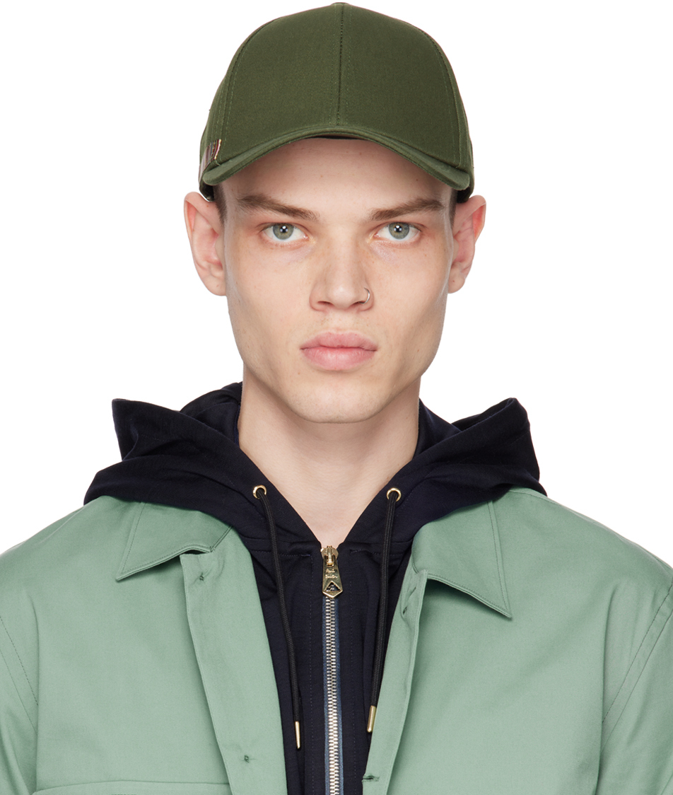 Paul Smith Khaki Signature Stripe Baseball Cap Paul Smith