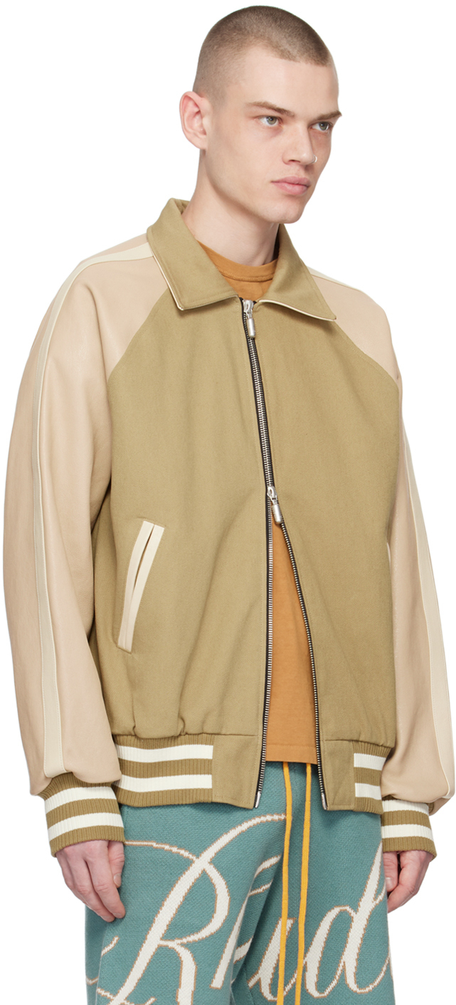 Rhude Beige 'Rude Boys' Bomber Jacket Rhude